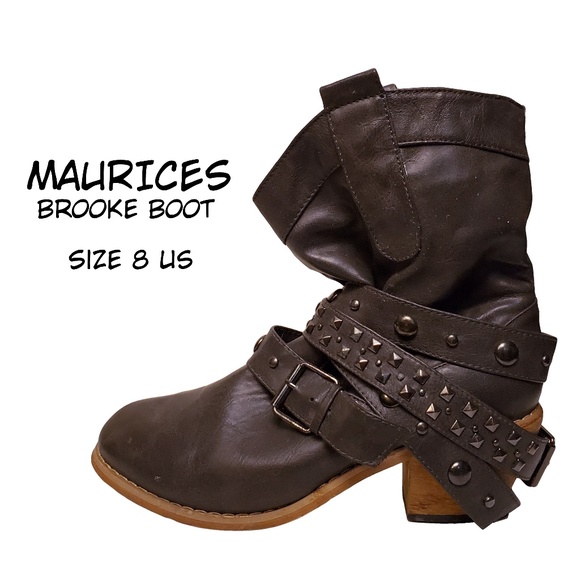 Maurices | Shoes | Maurices Brooke Stud Strap Visual Kei Biker Boots ...